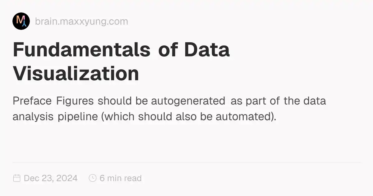 Fundamentals of Data Visualization